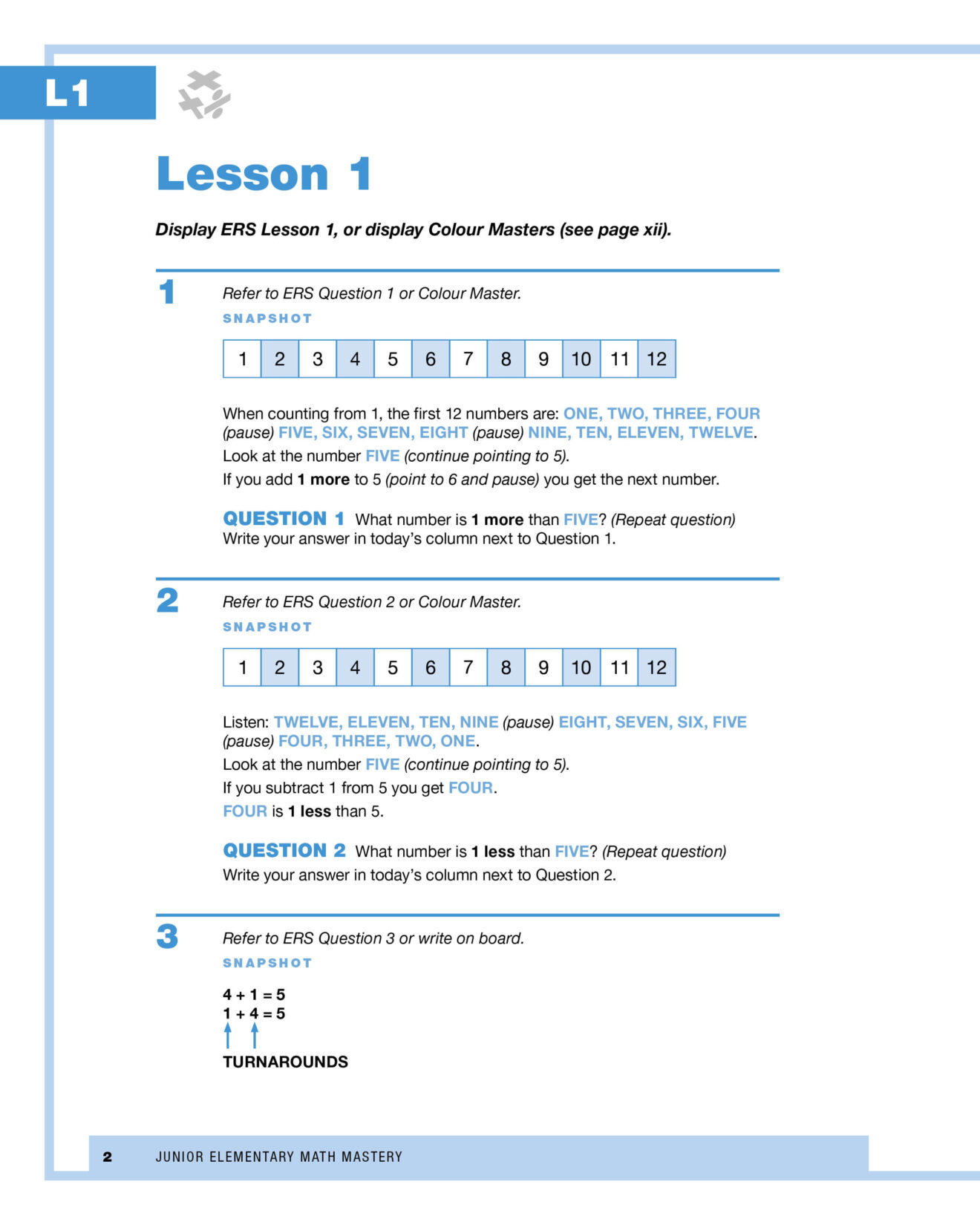 Sample Materials – Math Mastery Series