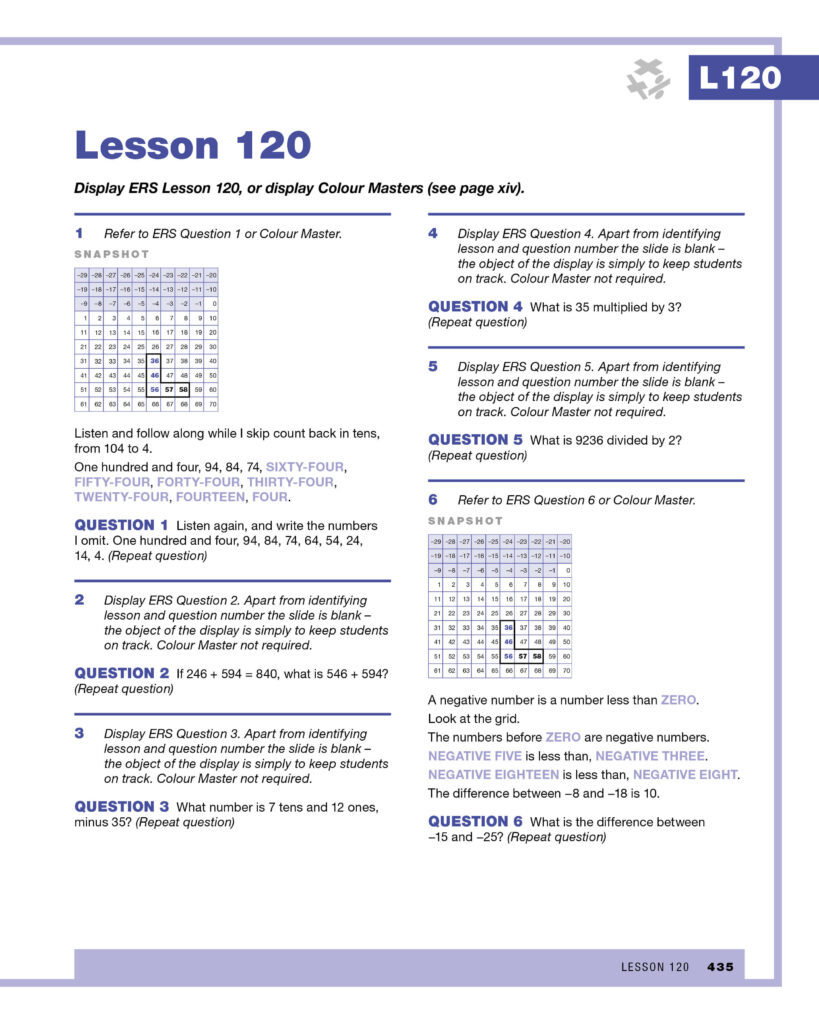 Sample Materials – Math Mastery Series